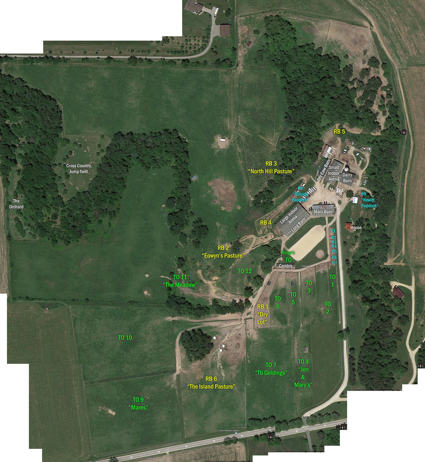 Pasture Map – Green Meadows Stables
